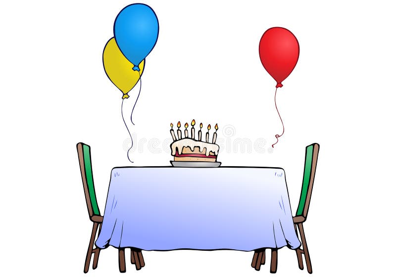 Happy Birthday Party Table Stock Illustrations – 4,787 Happy Birthday ...