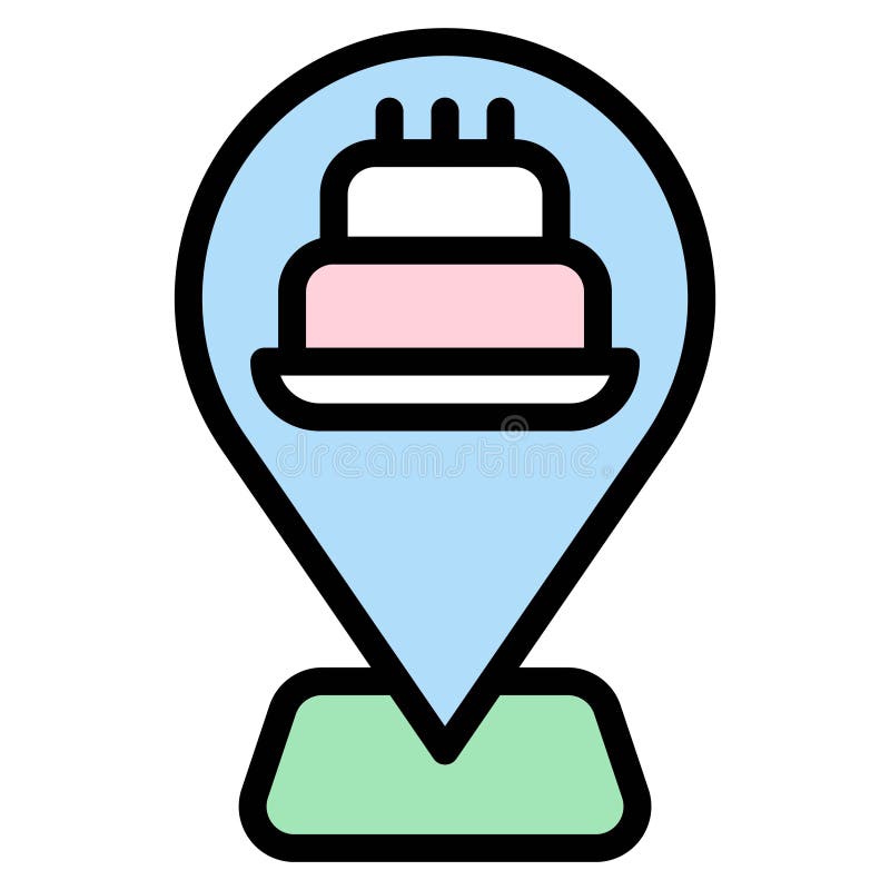 Birthday Party Location Icon, Birthday Party Related Vector ...
