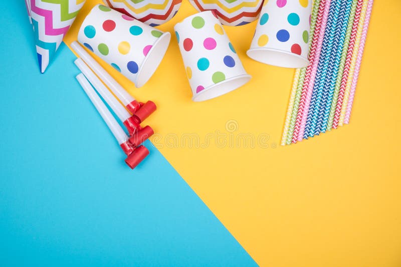 Birthday party objects stock photo. Image of festive - 104923750