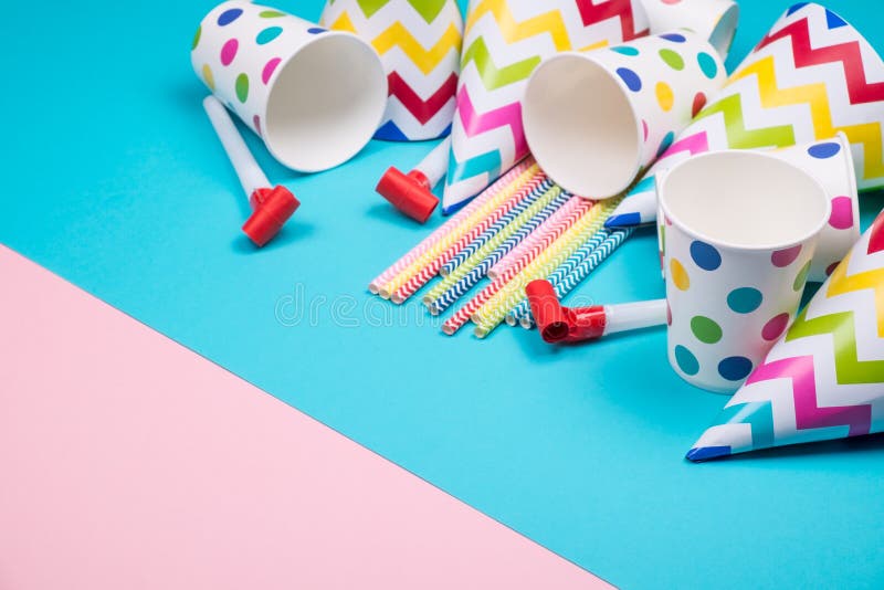 Birthday party objects stock photo. Image of item, celebration - 104925632