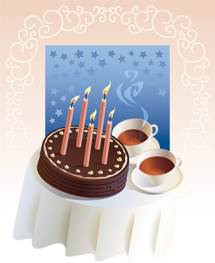 Birthday party tea stock vector. Illustration of birthday - 6871800