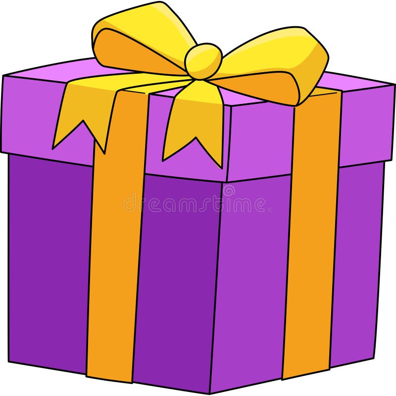 Birthday Present Cartoon Colored Clipart Stock Vector - Illustration of ...