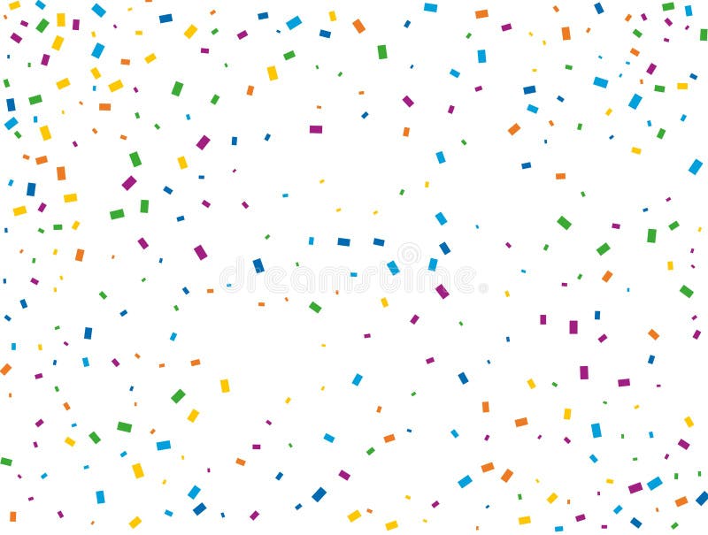 Birthday Rectangular Confetti. Light Rainbow Glitter Confetti ...