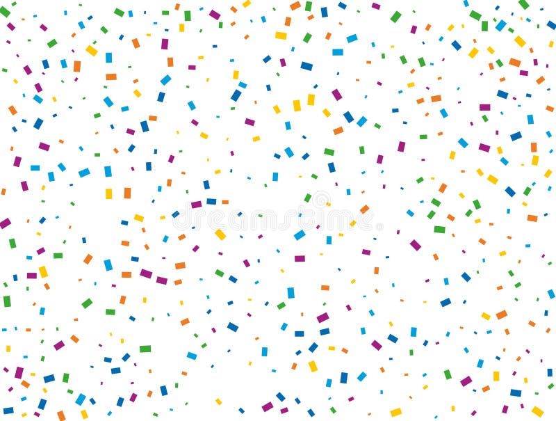 Birthday Rectangular Confetti. Light Rainbow Glitter Confetti ...