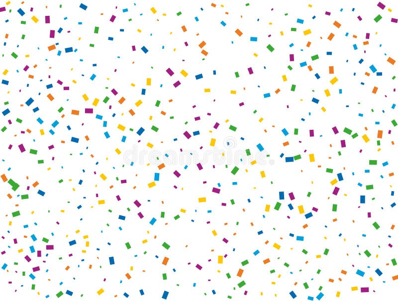 Birthday Rectangular Confetti. Light Rainbow Glitter Confetti ...