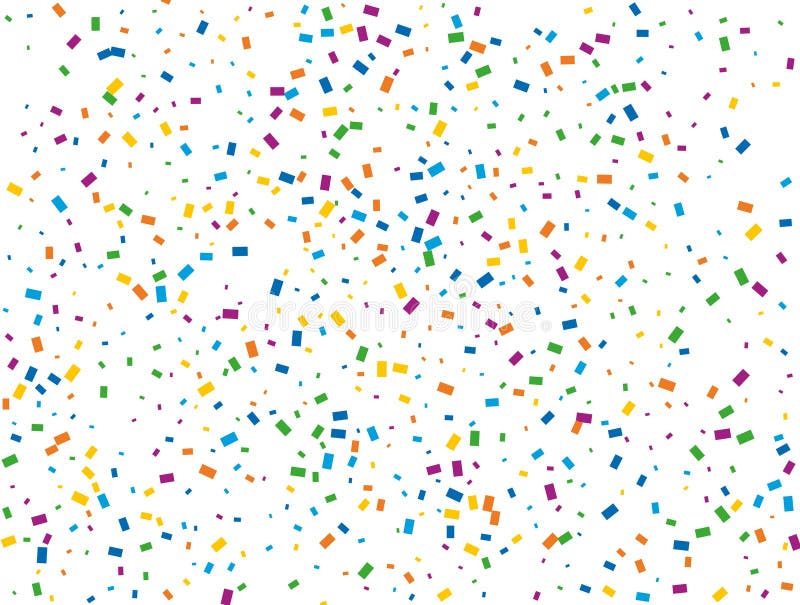 Birthday Rectangular Confetti. Light Rainbow Glitter Confetti ...