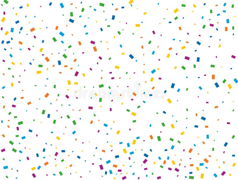 Birthday Rectangular Confetti. Light Rainbow Glitter Confetti ...