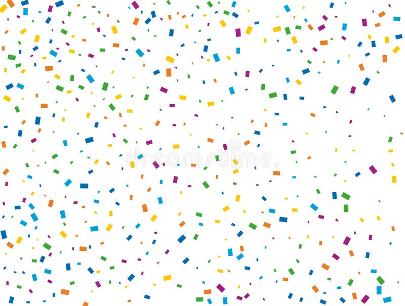 Birthday Rectangular Confetti. Light Rainbow Glitter Confetti ...