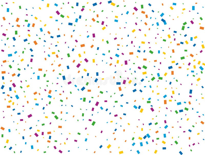 Birthday Rectangular Confetti. Light Rainbow Glitter Confetti ...