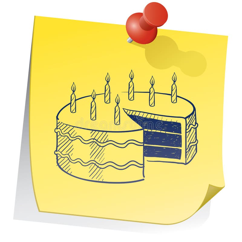 Happy Birthday Sticky Note Stock Illustrations – 71 Happy Birthday ...