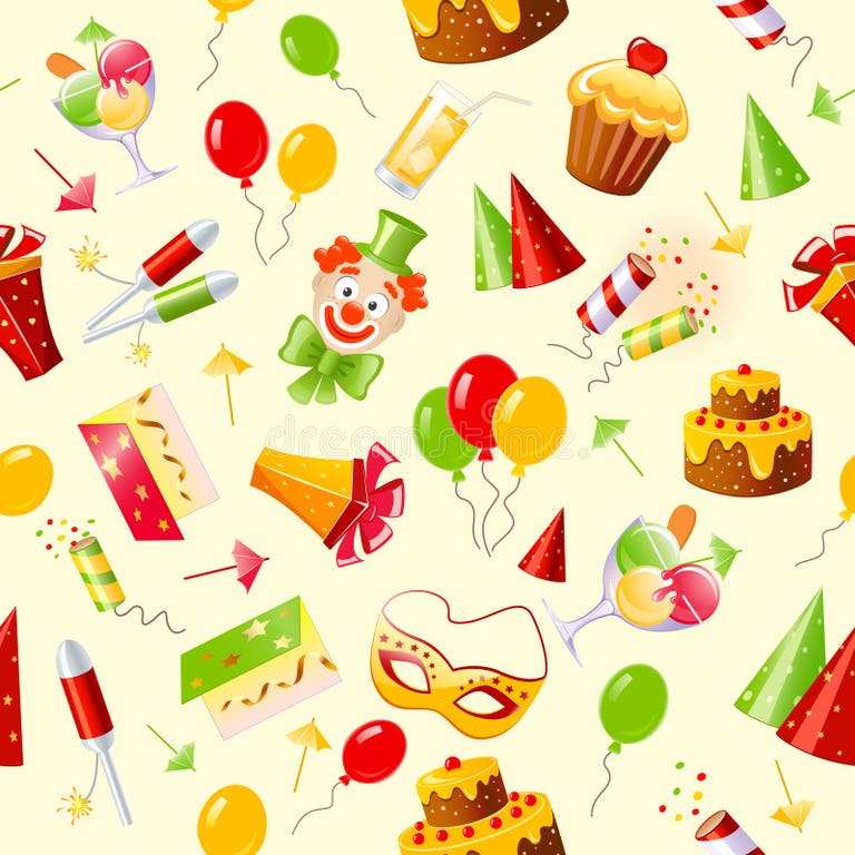 Birthday Seamless Background Stock Illustrations – 168,006 Birthday ...