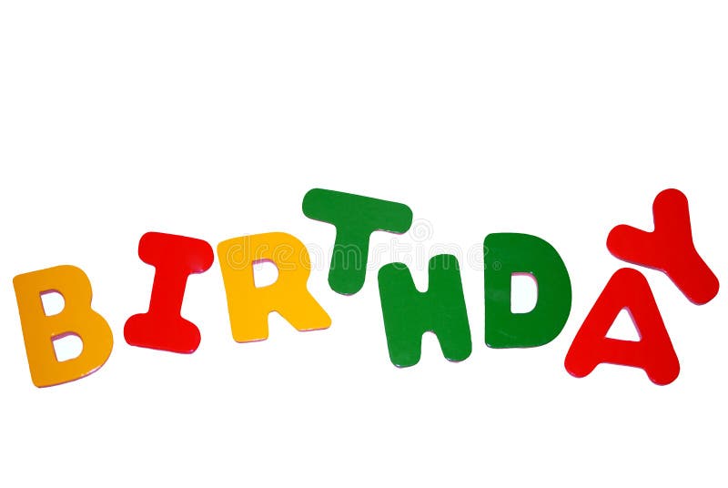 Birthday sign stock image. Image of word, isolated, birthday - 4240677
