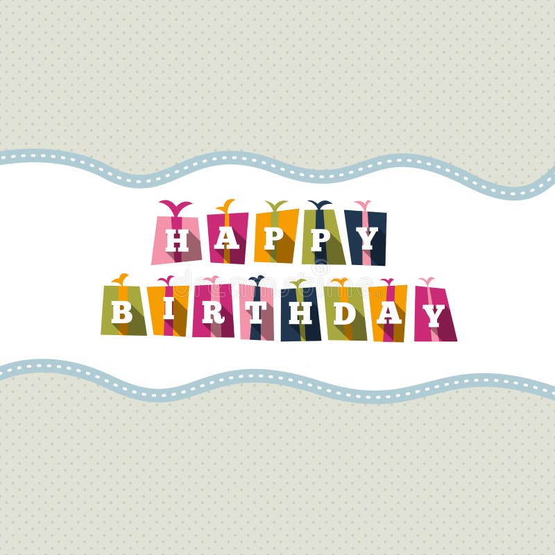 Birthday Text Boxes stock vector. Illustration of decoration - 57494024