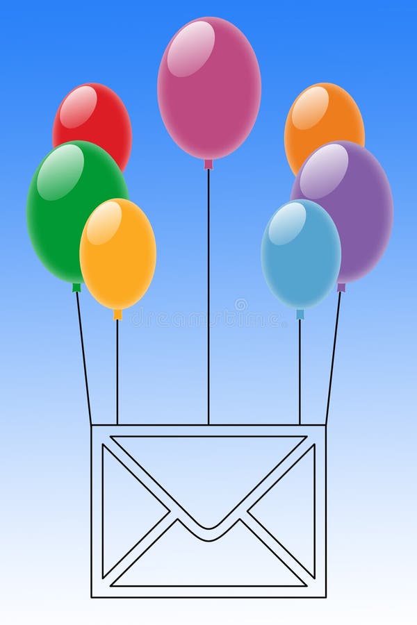 Birthday mail stock vector. Illustration of party, birthday - 15244150