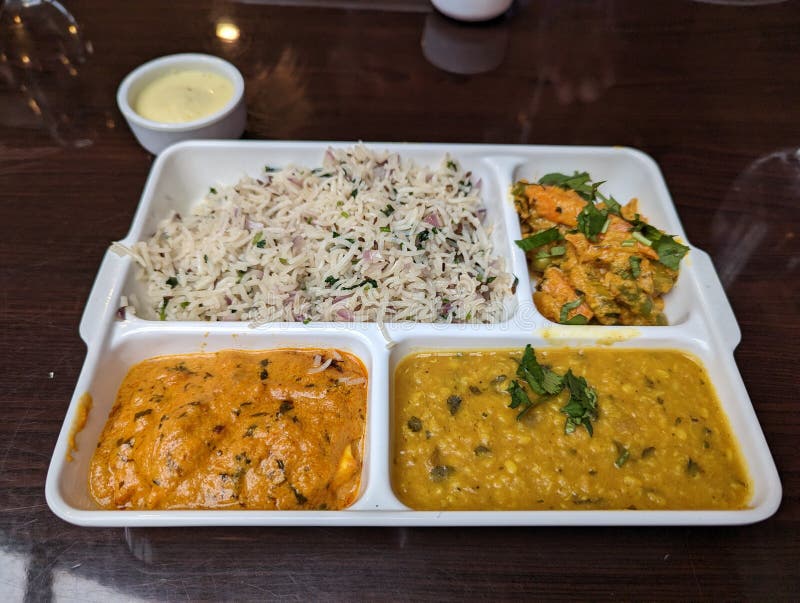 Biryani Rice Curry Tandoori Lunch Set Stock Image - Image of fish, meal ...