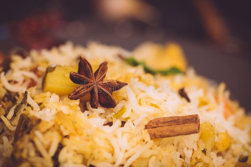 Biryani Rice Vegetable Biryani. Indian Basmati Rice, Curry Vegetables ...