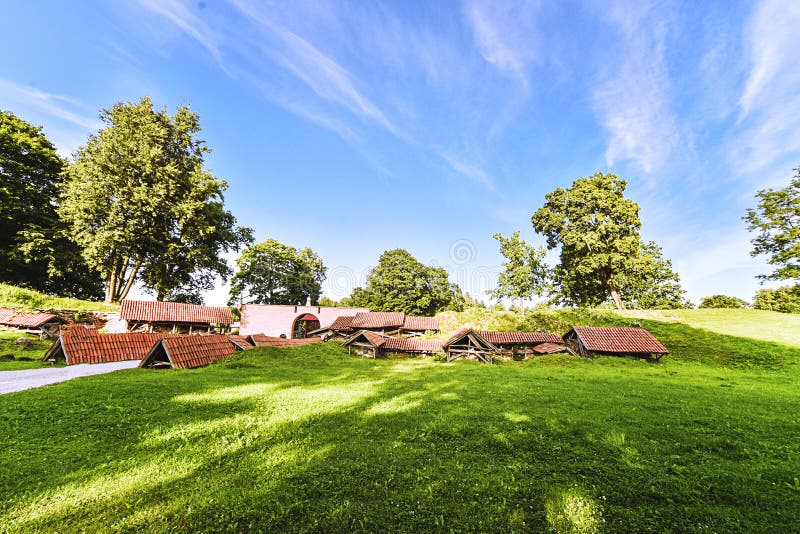 Birzai Castle in Birzai City in Lithuania Stock Image - Image of ...