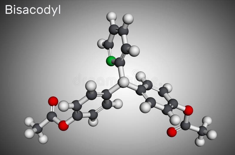 Bisacodyl, Bisacodil Molecule. it is Stimulant Laxative Drug for the ...