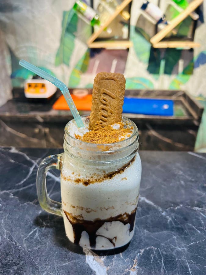 Biscoff Milkshake editorial stock image. Image of shake - 340497159