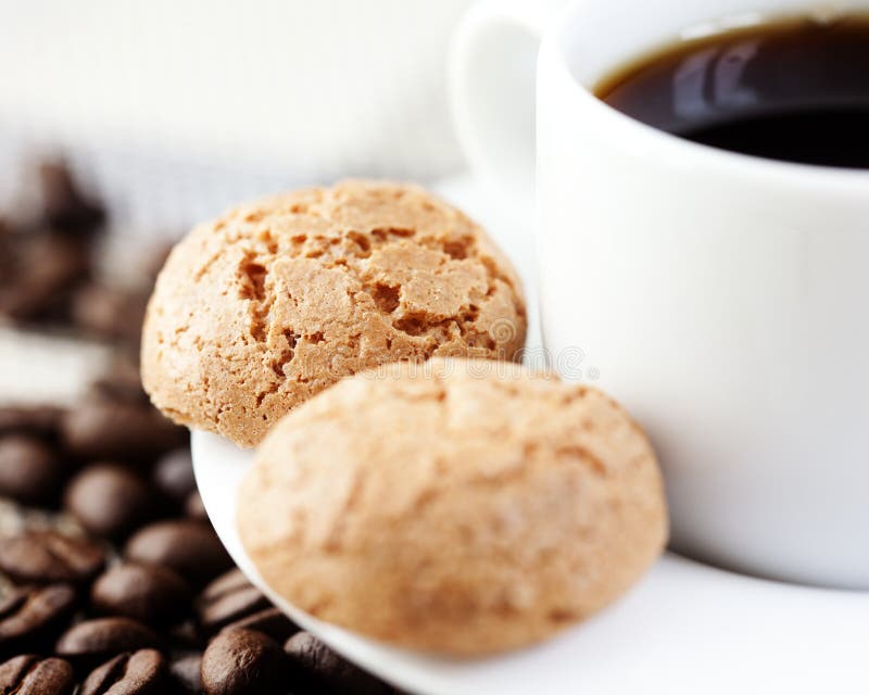Biscotti and a Cup of Coffee Stock Image - Image of beverage, cookies ...