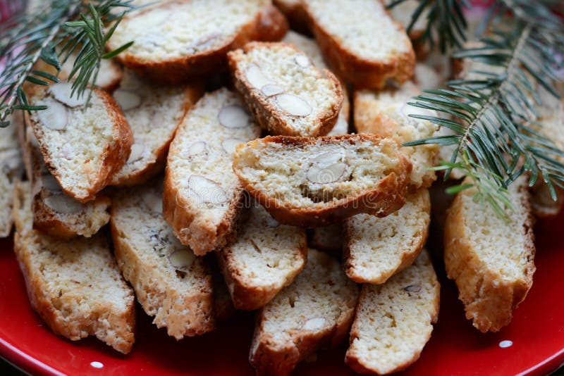 Biscotti Italiano Do Cantucci Foto de Stock - Imagem de natal, placa ...