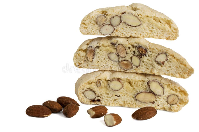 Biscotti Pastry Isolated Over White Stock Photo - Image of cook ...