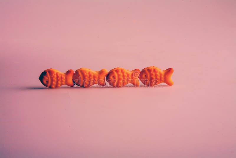 Biscotto a forma di pesce fotografia stock. Immagine di chiusura ...