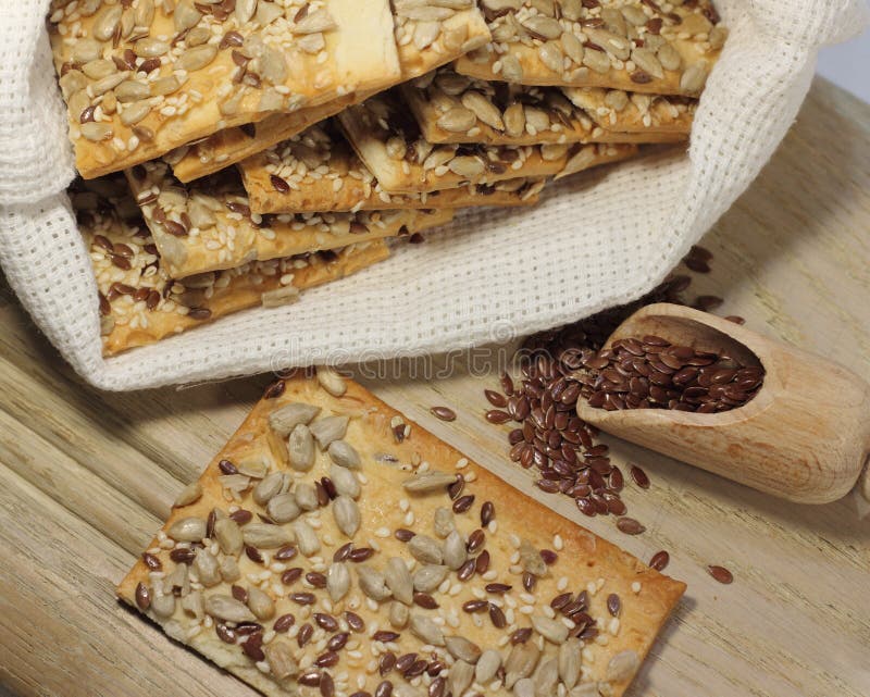 Biscuit Avec Des Graines De Lin Image stock - Image du goût, avec: 60255493