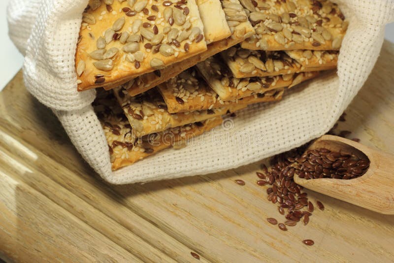 Biscuit Avec Des Graines De Lin Image stock - Image du goût, avec: 60255493