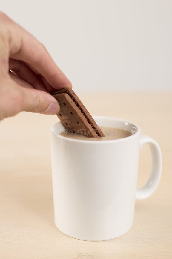 Biscuit Being Dipped in Tea Stock Image - Image of close, clean: 61810853