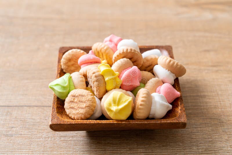 Biscuit Bread with Colorful Sugar Stock Image - Image of biscuit ...