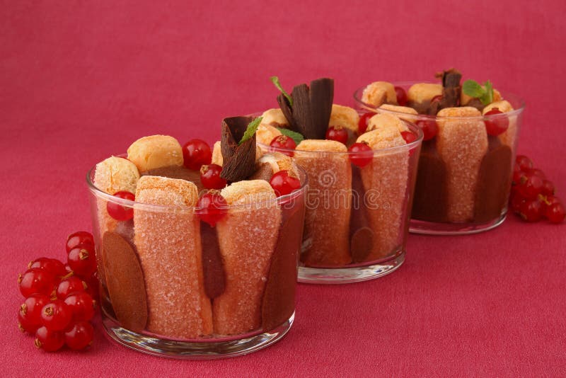 Biscuit and Chocolate Mousse Stock Image - Image of biscuit, food: 17385687