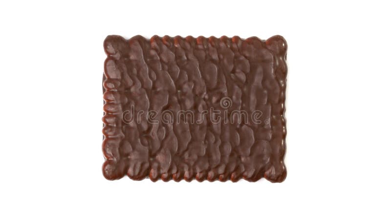 Biscuit Coated in Dark Chocolate Isolated, Square Cookies, Rectangular ...