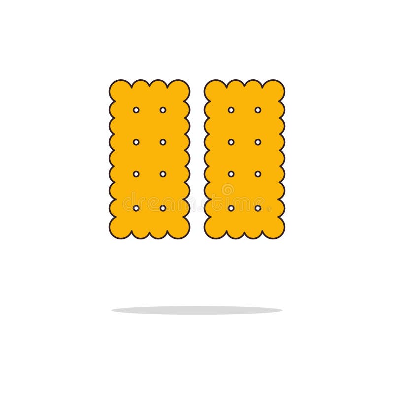Biscuit Color Thin Line Icon.Vector Illustration Stock Illustration ...