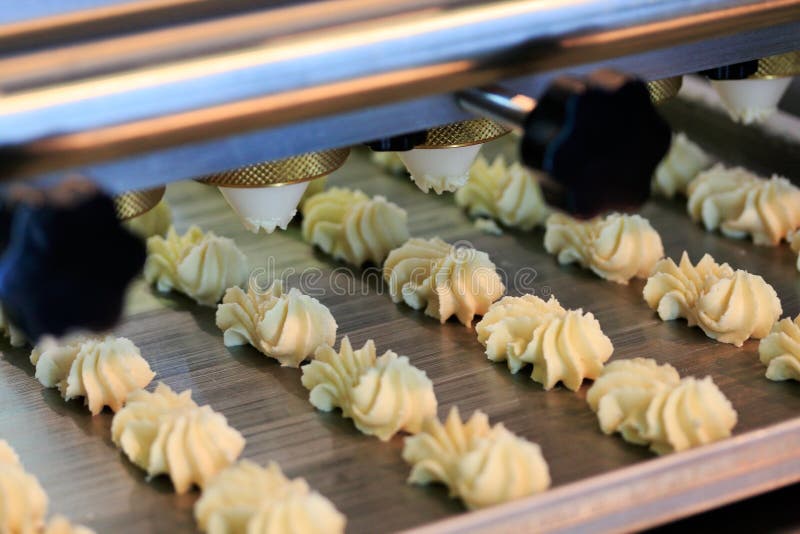 Cookies Manufacturing Process Stock Photo - Image of preparing, crumbs ...