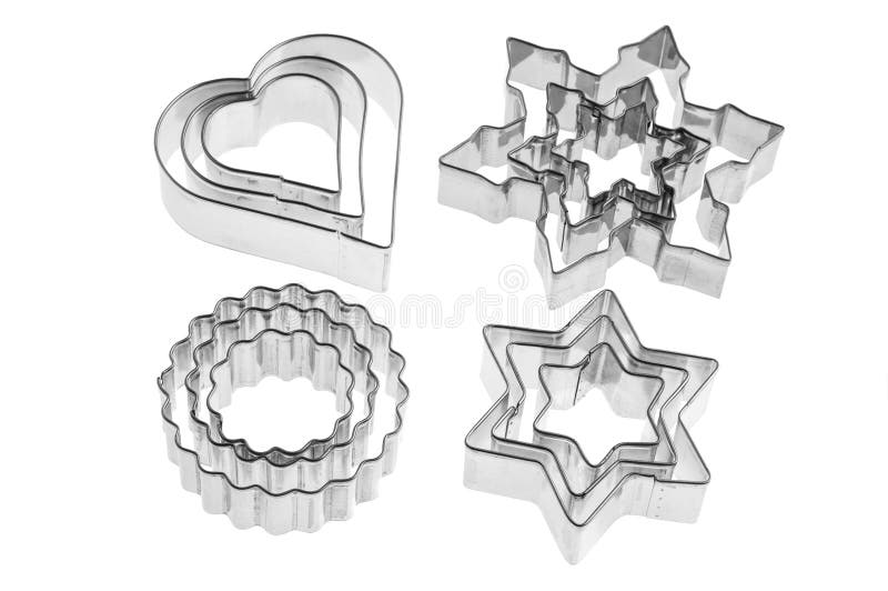 Biscuit cutters stock photo. Image of cake, kitchen, stainless - 35416568