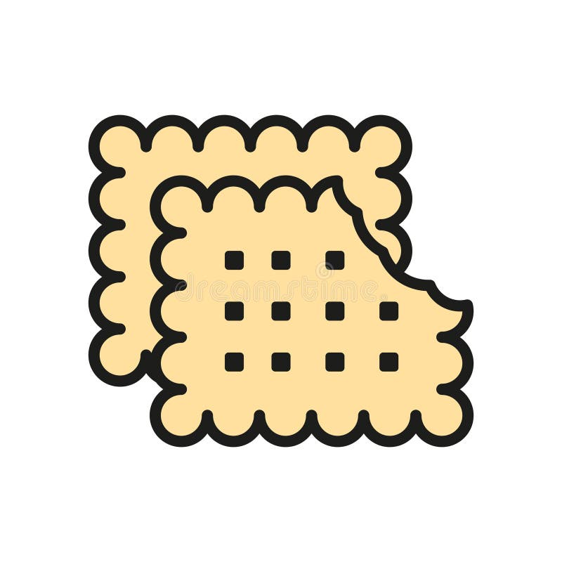 Biscuit Food Bakery Icon Vector Basic Design Simple and Modern Stock ...