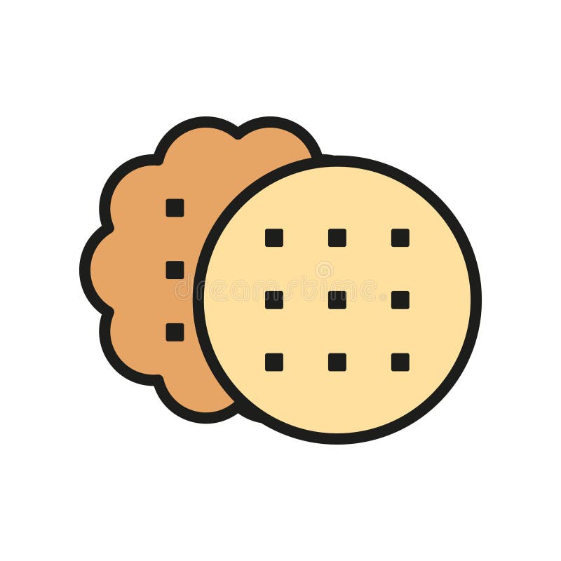 Biscuit Food Bakery Icon Vector Basic Design Simple and Modern Stock ...
