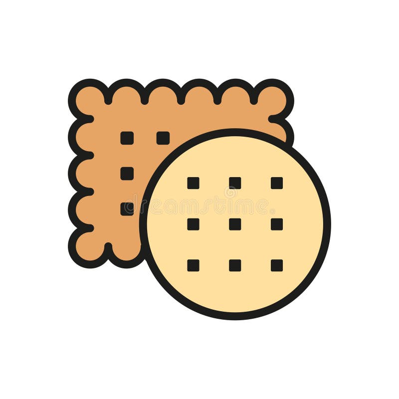 Biscuit Food Bakery Icon Vector Basic Design Simple and Modern Stock ...