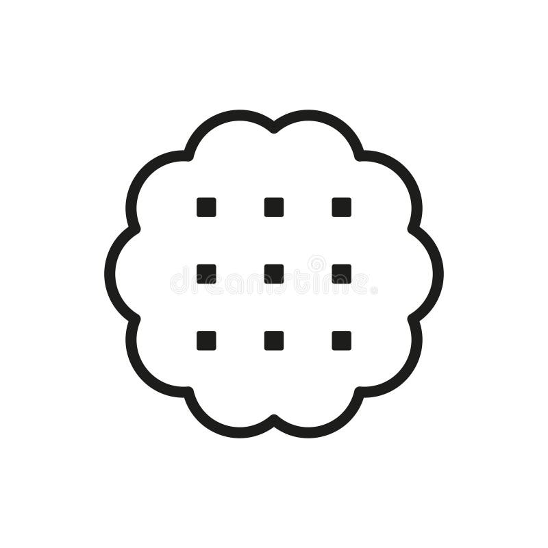 Biscuit Food Bakery Icon Vector Basic Design Simple and Modern Stock ...