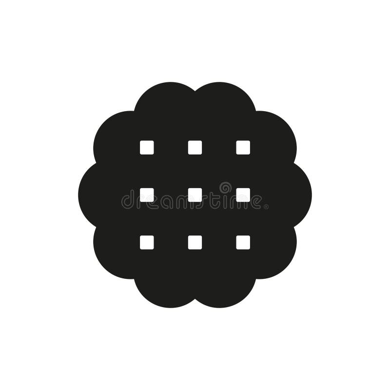 Biscuit Food Bakery Icon Vector Basic Design Simple and Modern Stock ...