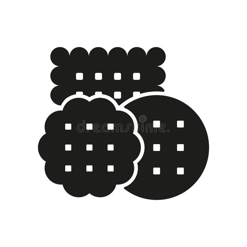 Biscuit Food Bakery Icon Vector Basic Design Simple and Modern Stock ...