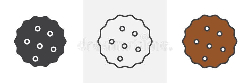 Biscuit icon vector stock vector. Illustration of breakfast - 348467611