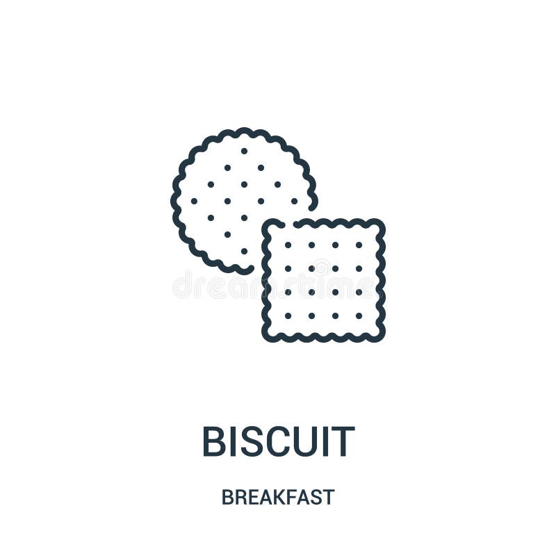 Biscuit Icon Vector from Breakfast Collection. Thin Line Biscuit ...