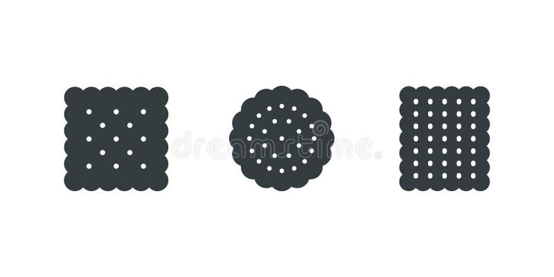 Biscuit Icon Vector Illustration. Cookie, Cracker, Snack Icon Symbol ...