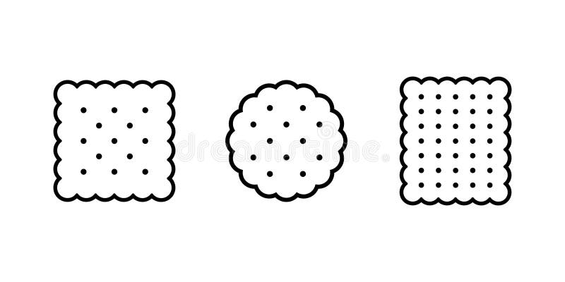 Biscuit Icon Vector Illustration. Cookie, Cracker, Snack Icon Symbol ...