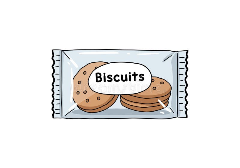 Biscuit packet clipart stock vector. Illustration of plastic - 368498532
