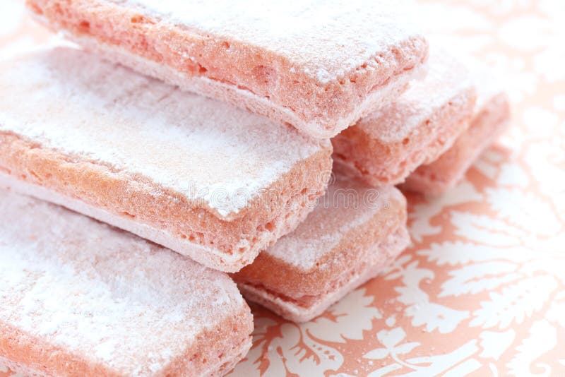 Biscuit rose de Reims stock photo. Image of texture, ribbon - 37198482