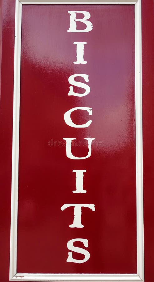 Biscuit Sign stock photo. Image of outside, letters, cookie - 37977450