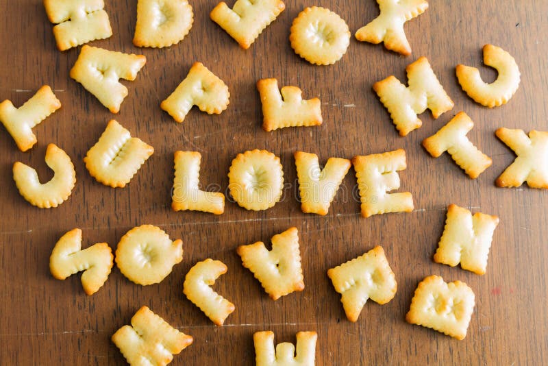 Biscuit text stock photo. Image of cracker, food, yellow - 44209432